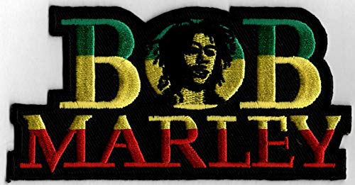 Bob Marley RASTA Face in BOB Embroidered Sew or Iron-On Patches 4.25"x2.25"