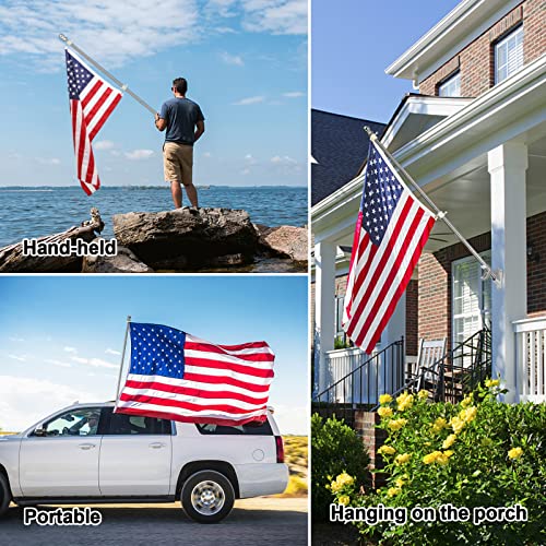 COCONUT Flag Pole, 5FT Flag Pole for House - Residential or Commercial Metal Flagpole for Garden Yard Porch Truck Boat (No Bracket)