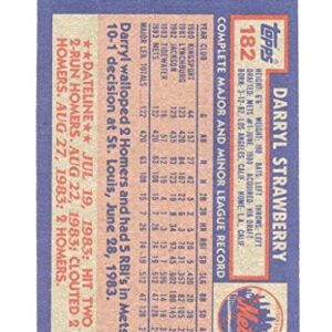 1984 Topps #182 Darryl Strawberry New York Mets Rookie Card - Near Mint Condition Ships in New Holder