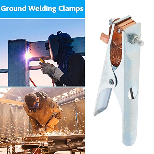 Utoolmart 300 Amp Arc Welding Ground Clamp, Electroplated Welding Earth Clip for Manual Welder Copper Grip Clip Clamp Heavy Duty, US Type