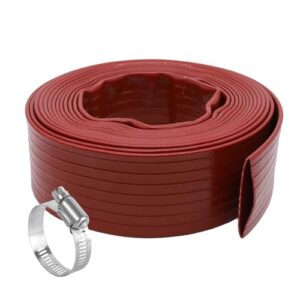 eastrans 2 in x 50 ft pool backwash hose, extra heavy duty discharge hose,10 bar working pressure, 30 bar burst pressure thick 1.8mm, high pressure resistance,ultra strong wear resistance,