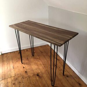 black walnut butcher block bar table. kitchen dining room table.