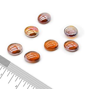 GasSaf 3/4 Inch Glass Fire Rocks Drop Beads for Gas Fire Pit Fireplace, Replaces Existing Gas Logs & Lava Rocks(10 Pound)(Amber Luster)