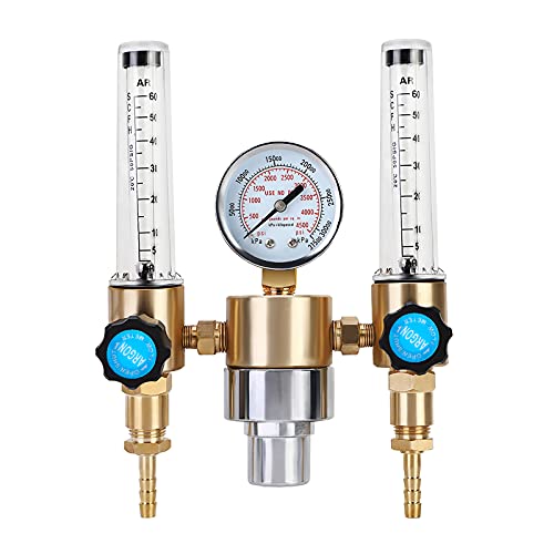 BETOOLL Argon/CO2 MIG TIG Flow Meter Gas Regulator Gauge 0-60 SCFH 0-4500 Psi CGA580 Inlet Connection