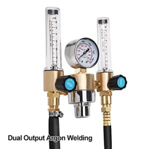 BETOOLL Argon/CO2 MIG TIG Flow Meter Gas Regulator Gauge 0-60 SCFH 0-4500 Psi CGA580 Inlet Connection