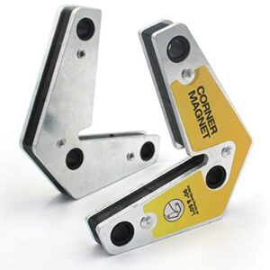 Handook Welding Magnetic Holder Corner, 2 Pack Welding Magnet, Welding Accessories and Tools, 120°, 90° & 60° Angle Setting