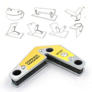 Handook Welding Magnetic Holder Corner, 2 Pack Welding Magnet, Welding Accessories and Tools, 120°, 90° & 60° Angle Setting