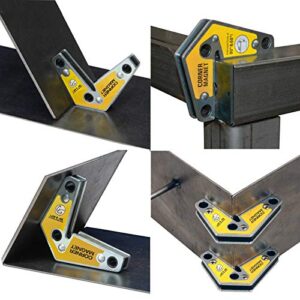 Handook Welding Magnetic Holder Corner, 2 Pack Welding Magnet, Welding Accessories and Tools, 120°, 90° & 60° Angle Setting