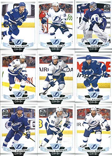 2019-20 O-Pee-Chee Hockey Tampa Bay Lightning Team Set (Made by Upper Deck) of 17 Cards: Ryan Callahan(#4), Ondrej Palat(#31), Andrei Vasilevskiy(#89), Victor Hedman(#110), Anton Stralman(#159), Alex Killorn(#165), Nikita Kucherov(#208), Steven Stamkos(#2