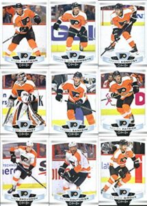 2019-20 o-pee-chee hockey philadelphia flyers team set (made by upper deck) of 16 cards: ryan hartman(#3), james van riemsdyk(#8), travis konecny(#53), carter hart(#64), travis sanheim(#96), nolan patrick(#195), ivan provorov(#273), sean couturier(#287),