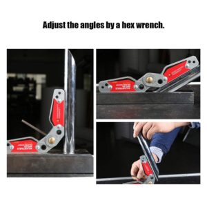 Hakeeta Welding Magnet, 20°-200° Adjustable Angles Multi-Angle Welding Magnetic Holders Soldering Tools.