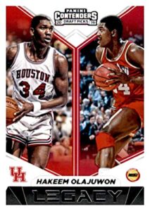 2019-20 panini contenders draft picks legacy #2 hakeem olajuwon houston cougars/houston rockets basketball card