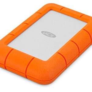 LaCie Rugged Mini 5TB External Hard Drive Portable HDD – USB 3.0/2.0 Compatible, Drop Shock Dust Rain Resistant Shuttle Drive, For Mac And Computer Desktop Workstation PC Laptop (STJJ5000400)