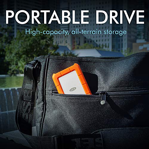 LaCie Rugged Mini 5TB External Hard Drive Portable HDD – USB 3.0/2.0 Compatible, Drop Shock Dust Rain Resistant Shuttle Drive, For Mac And Computer Desktop Workstation PC Laptop (STJJ5000400)