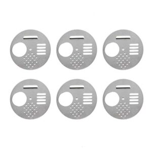 lucas shops stainless steel beehive nuc box entrance gate beehive tool ， bee hive entrance gate stainless steel bee entrance discs door for beehive nuc box bee nest beekeeper tool（ 6pcs）