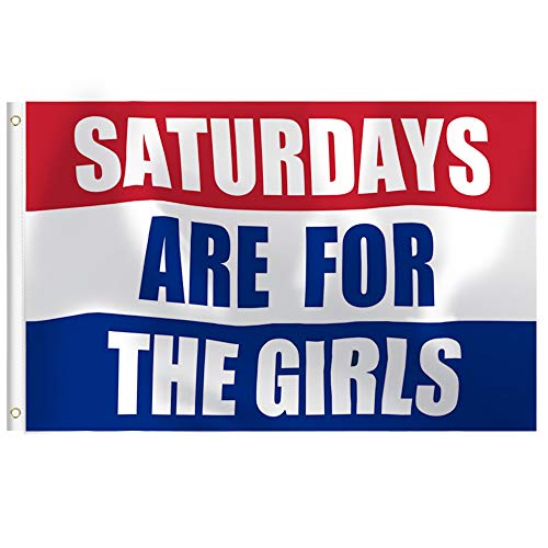 Aisto 3x5 Feet Saturdays are for The Girls Flag, Vivid and Fade Resident Flag For Dorm Room Banner College Parties Outdoor & Indoor Decor