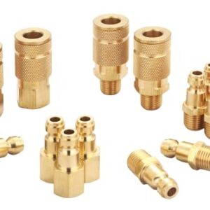 T TANYA HARDWARE Coupler and Plug Kit (14 Piece), Automotive Type C, 1/4 in. NPT, Solid Brass Quick Connect Air Fittings Set