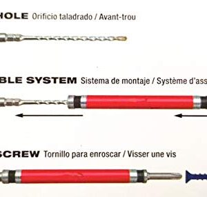 24PC, 3/16" x 7" with 1/4" SDS Plus Hex Rotary Hammer Drill Bits for Concrete Screw, Rotary Drill Bit 3/16, Sds Plus Bits (3/16 x 7,24)