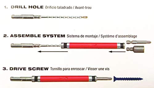 24PC, 3/16" x 7" with 1/4" SDS Plus Hex Rotary Hammer Drill Bits for Concrete Screw, Rotary Drill Bit 3/16, Sds Plus Bits (3/16 x 7,24)