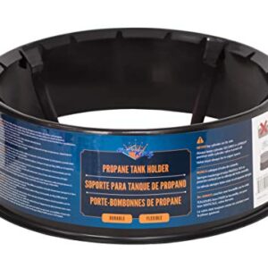 Flame King YSNPBS Propane Cylinder Base Stabilizer, Fits 20lb, 30lb, and 40lb Tanks, Black