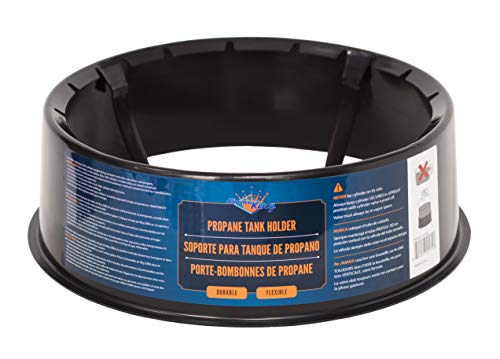 Flame King YSNPBS Propane Cylinder Base Stabilizer, Fits 20lb, 30lb, and 40lb Tanks, Black