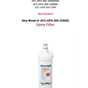 AFC Brand, water filter, Model # AFC-APH-300-12000SKH, Compatible with Manitowoc(R) K-00338 K-00339 HF45-S BEV145 3M ICE145-S Water Filter New AFC Brand Model # AFC-APH-300-12000S 6 - Filters