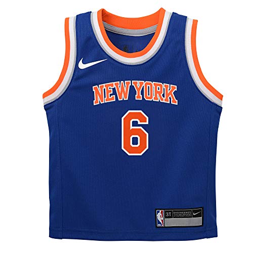 Toddler New York Knicks Kristaps Porzingis #6 Blue Icon Jersey Swingman 2T Nike