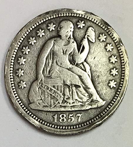 1857 P Liberty Seated Dime VF