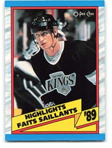 1989-90 o-pee-chee #325 wayne gretzky los angeles kings hl nhl hockey card nm-mt