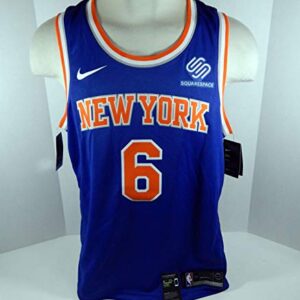 Mens New York Knicks Kristaps Porzingis #6 Blue Jersey Swingman 2XL 56 Nike