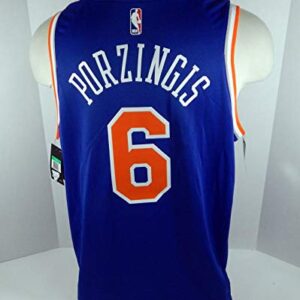 Mens New York Knicks Kristaps Porzingis #6 Blue Jersey Swingman 2XL 56 Nike