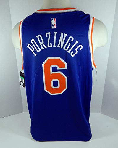 Mens New York Knicks Kristaps Porzingis #6 Blue Jersey Swingman 2XL 56 Nike