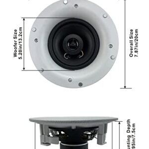 Acoustic Audio R192 Frameless in Ceiling/in Wall Speaker Pair 2 Way Home Theater Surround Speakers