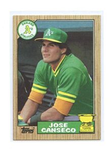 1987 topps #620 jose canseco oakland athletics rookie card - near mint condition ships in new holder