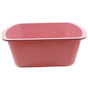 7 Quart Rectangular Plastic Wash Basin with Graduations, Rose (Pack of 6)