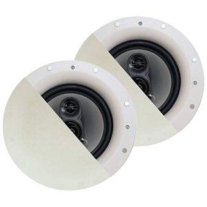 acoustic audio by goldwood csic84 frameless in ceiling speakers with 8" woofers 1 pair,white