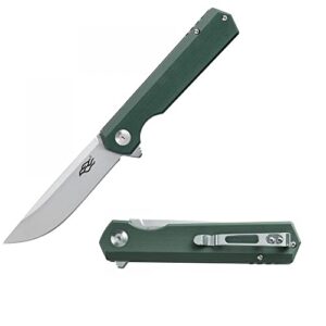 firebird ganzo fh11s-gb pocket folding knife d2 steel blade g10 anti-slip handle with clip hunting fishing camping gear outdoor folder edc pocket knife (green)