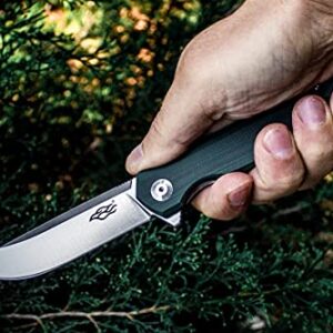 Firebird GANZO FH11S-GB Pocket Folding Knife D2 Steel Blade G10 Anti-Slip Handle with Clip Hunting Fishing Camping Gear Outdoor Folder EDC Pocket Knife (Green)