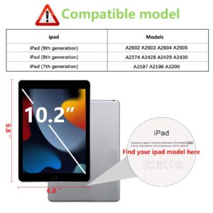 apiker 2 Pack Screen Protector for iPad 9th 8th 7th Generation 10.2 Inch, Tempered Glass for iPad 9 8 7 (2021/2020/2019)