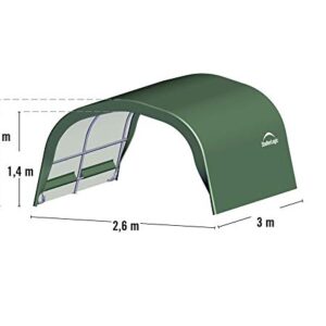 ShelterLogic 8' x 10' x 5' Small Round Livestock and Agricultural Storage and Shade Shelter Kit