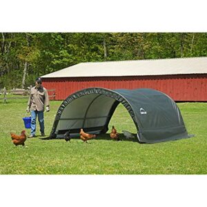 ShelterLogic 8' x 10' x 5' Small Round Livestock and Agricultural Storage and Shade Shelter Kit