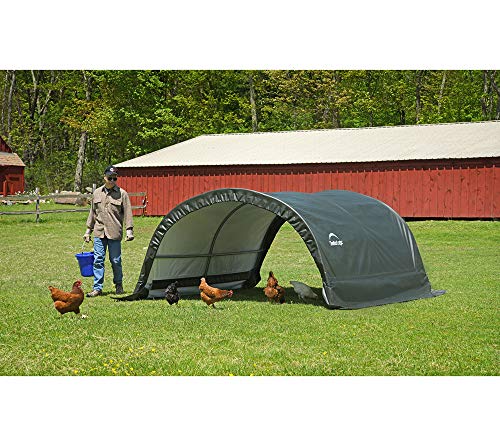 ShelterLogic 8' x 10' x 5' Small Round Livestock and Agricultural Storage and Shade Shelter Kit