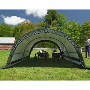 ShelterLogic 8' x 10' x 5' Small Round Livestock and Agricultural Storage and Shade Shelter Kit