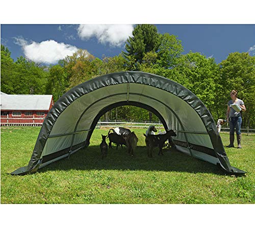 ShelterLogic 8' x 10' x 5' Small Round Livestock and Agricultural Storage and Shade Shelter Kit