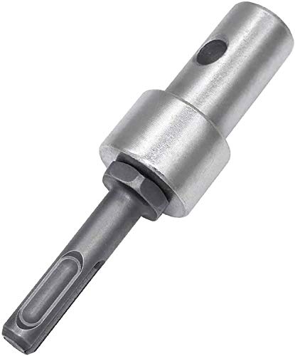 Garden Auger Power Drill Adapter fits Corded Drill and Cordless Drill, SDS Plus to 1/2-Inch(M13 x 15mm) Thread Keyless Drill Chuck Adapter Round Shank for Impact Driver