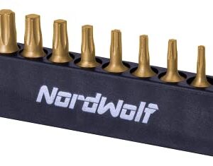 NordWolf 12-Piece Torx Bit Set, Titanium Nitride Coated 6 Point Screwdriver Star Bits Made From S2 Alloy Steel, Sizes T5 to T40