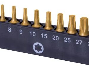 NordWolf 12-Piece Torx Bit Set, Titanium Nitride Coated 6 Point Screwdriver Star Bits Made From S2 Alloy Steel, Sizes T5 to T40