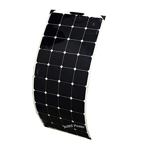 AIMS Power 130 Watt Flexible Bendable Slim Solar Panel Monocrystalline