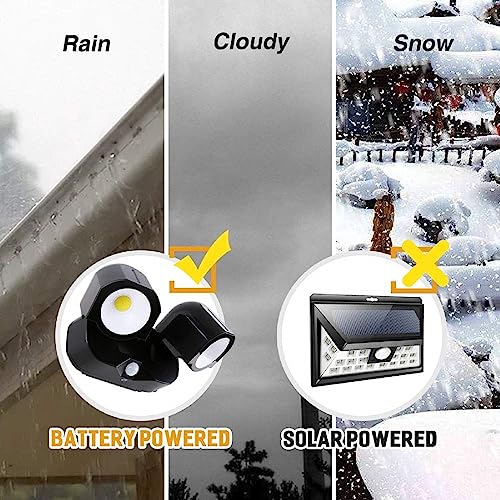 Neporal Outdoor-Motion-Sensor-Security-Light Wireless COB Battery Powered Outdoor Lights IP44 Waterproof Adjustable Outdoor Flood Light for Garage Porch Barn Patio Backyard