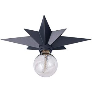 VILUXY Flush Mount Ceiling Light, Black Star Light Fixtures Ceiling for Hallway, Entryway, Study Room, Bedroom